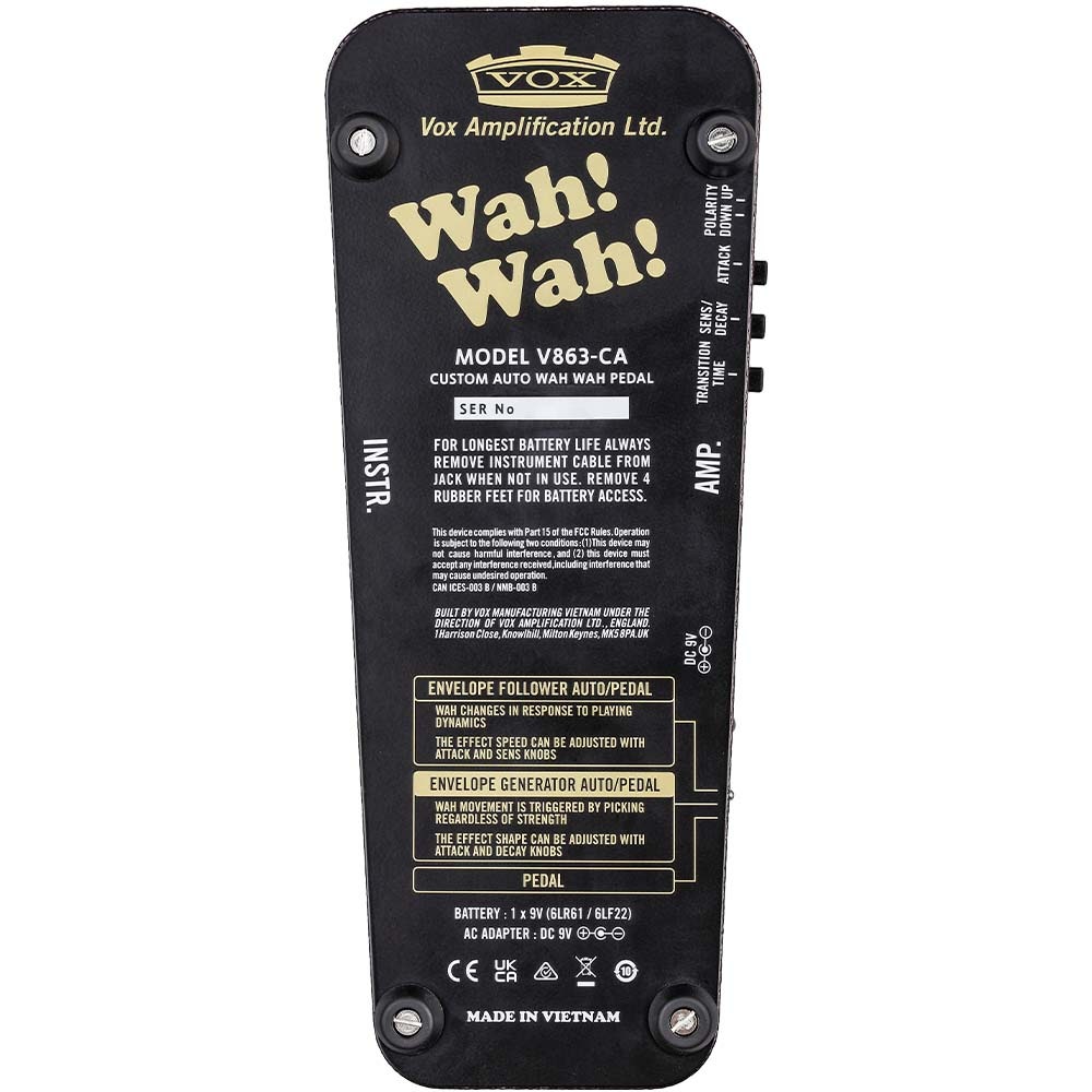 VOX V863-CA SEMI AUTO WAH PED.